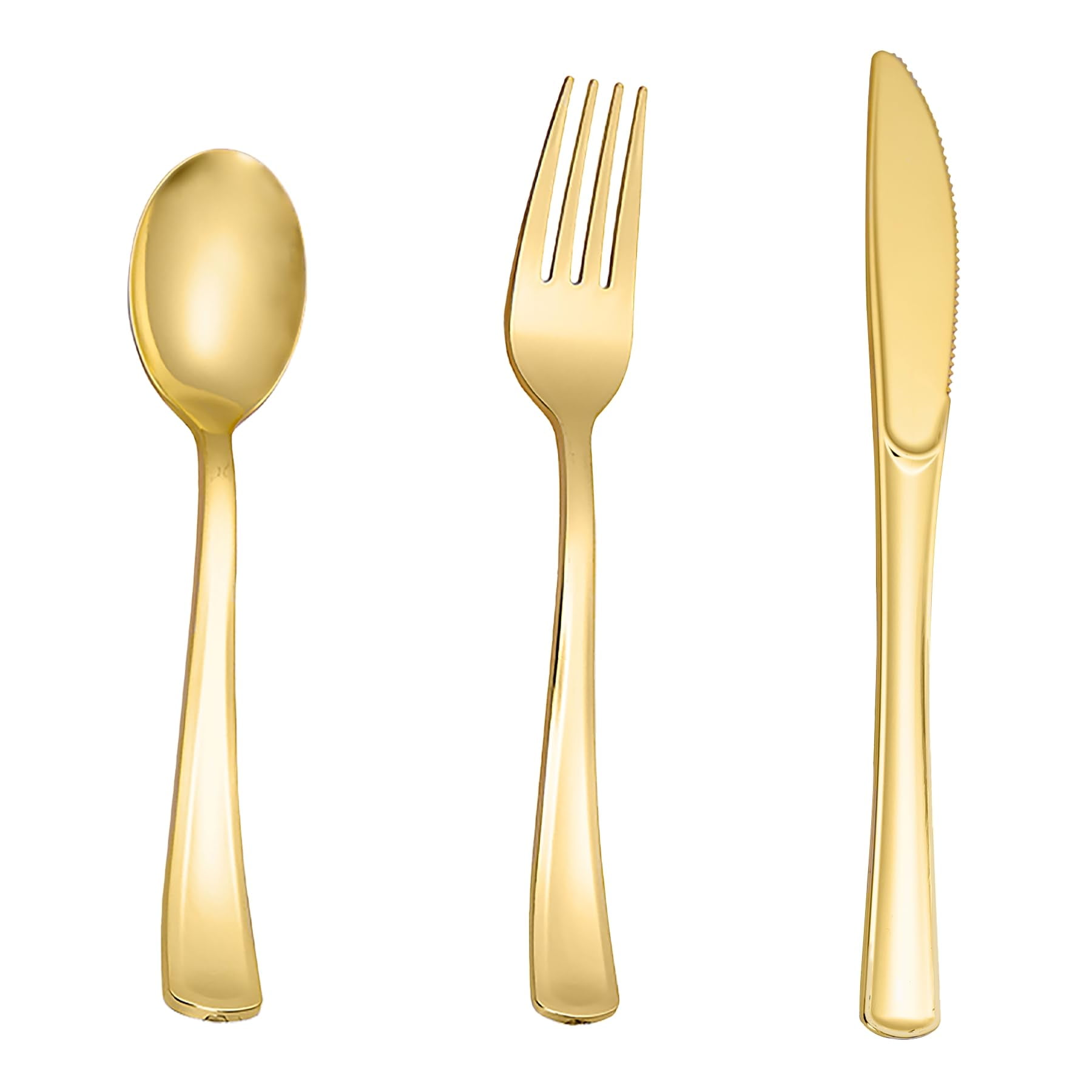N9R 200pcs Gold Plastic Silverware - Disposable H2FSDGold Plastic ...