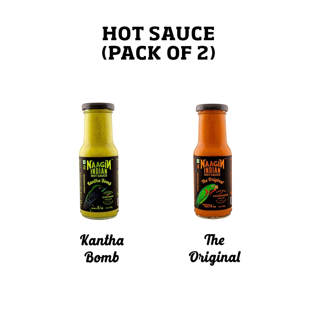 NAAGIN Indian Hot Sauce Combo - The Original & Kantha Bomb (Pack of 2, 230g each) - Walmart.com