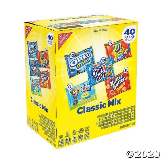 NABISCO Cookie & Cracker Classic Mix Variety - 40 Pieces - Walmart ...