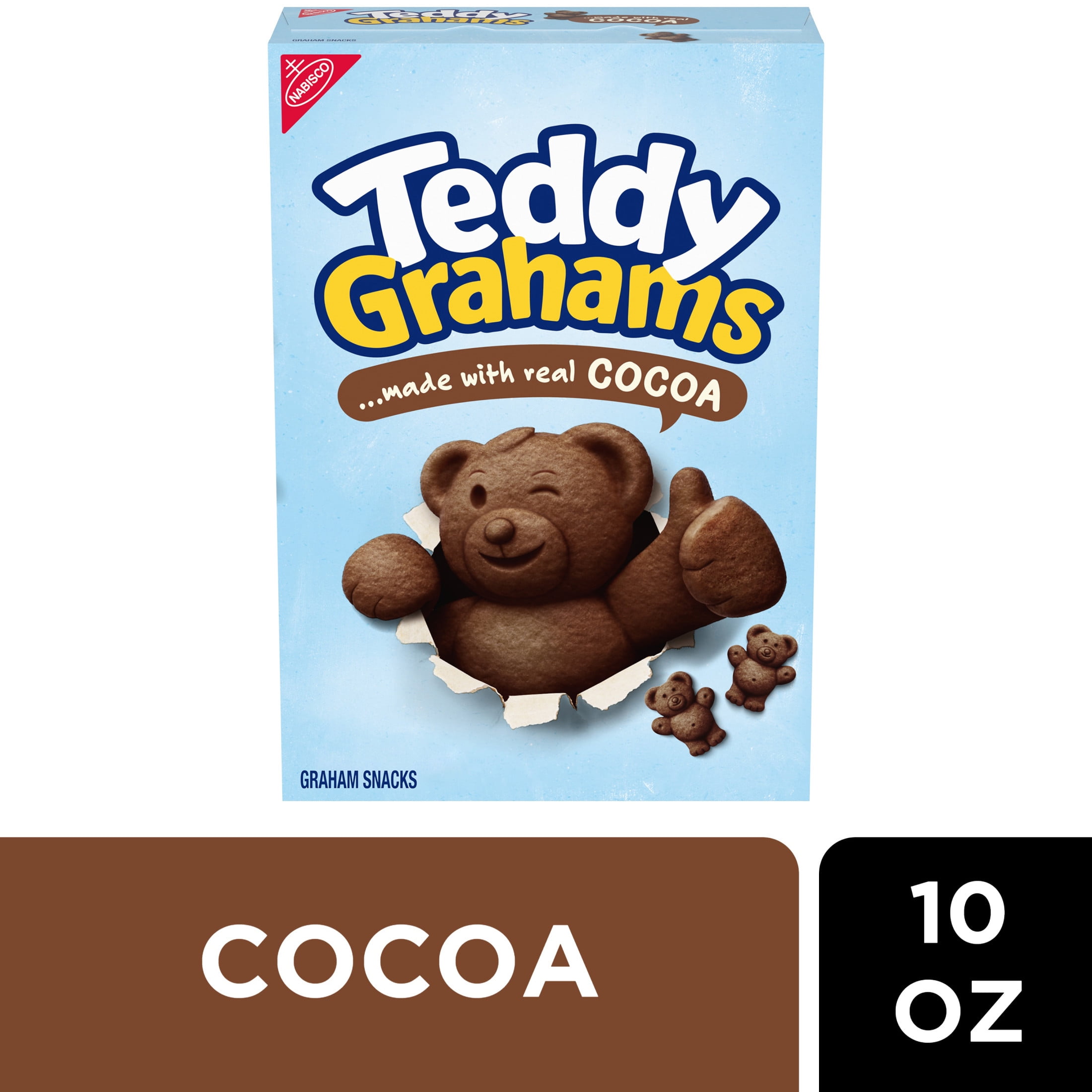 Teddy Grahams Healthy Chocolate Graham Cracker Snacks, 10 oz - Walmart ...