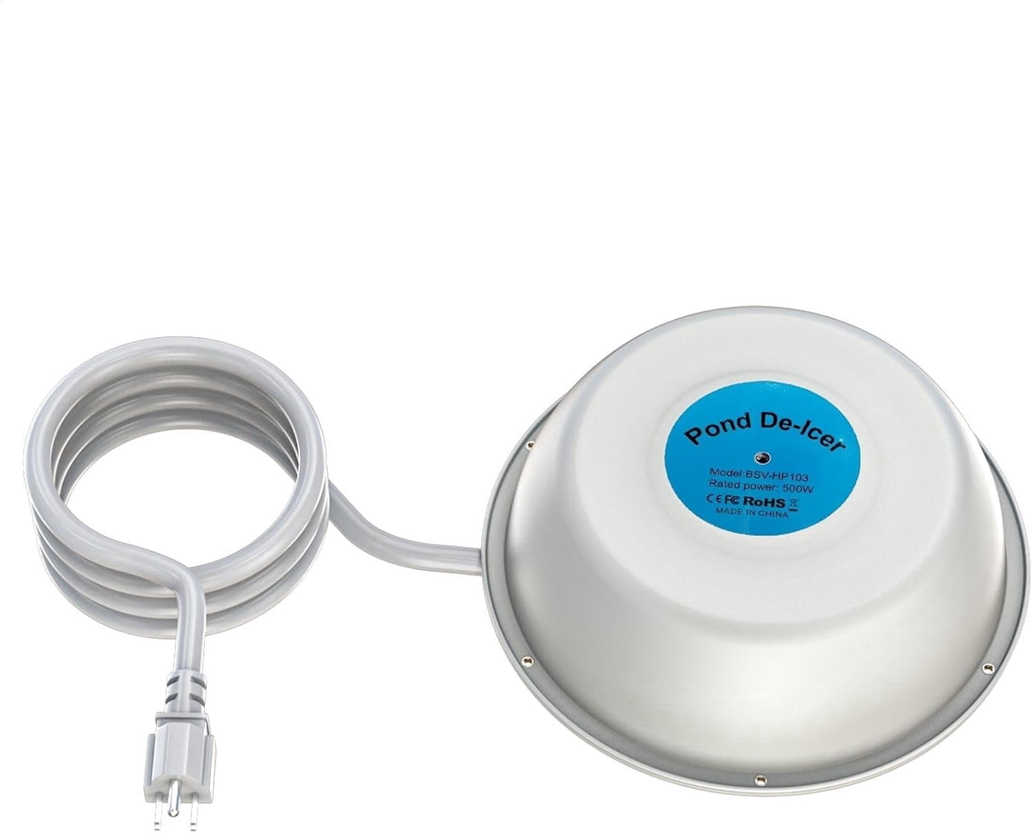 NABKA 1000W Thermostatically Controlled Floating Pond De-icer, White ...
