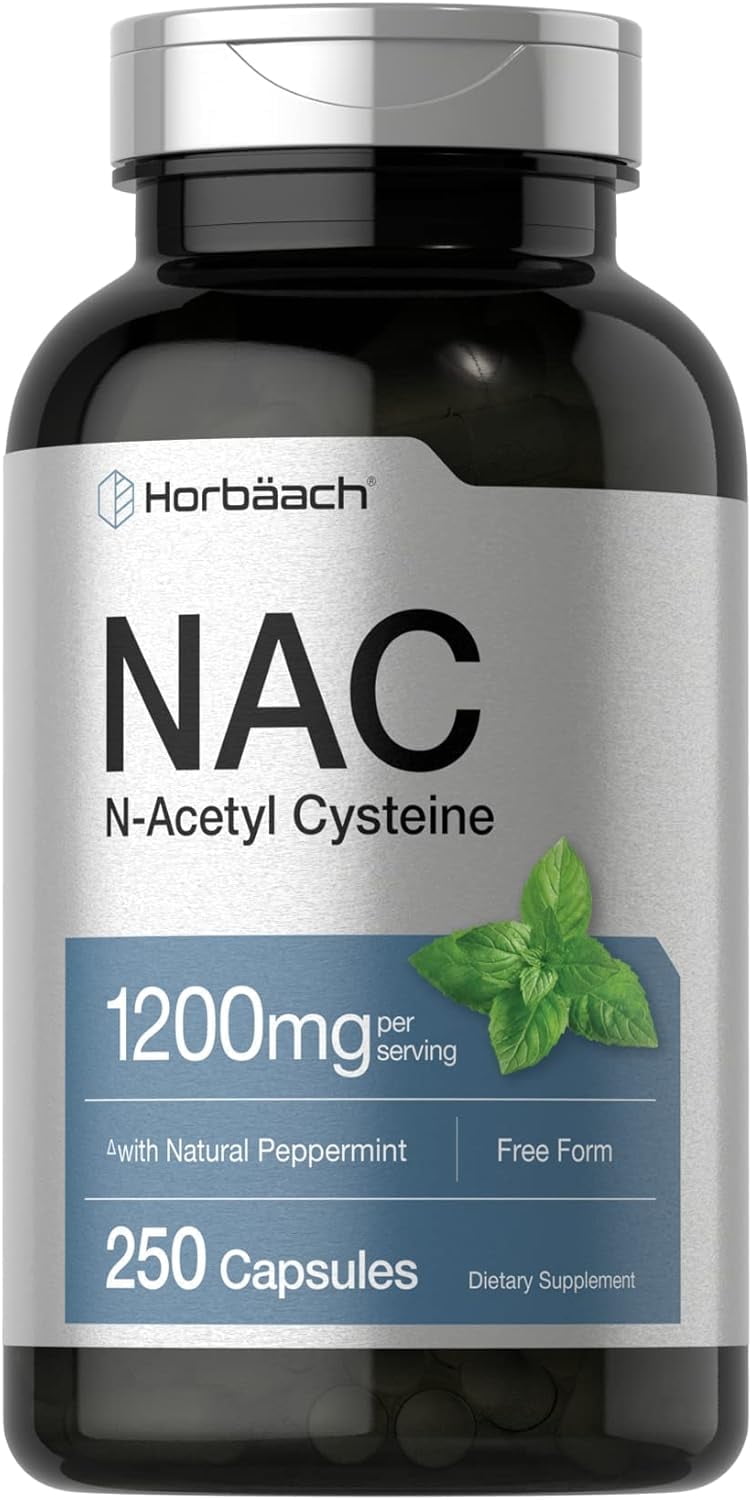 Horbaach NAC N-Acetyl Cysteine 1200mg Dietary Health Supplement | 250 ...