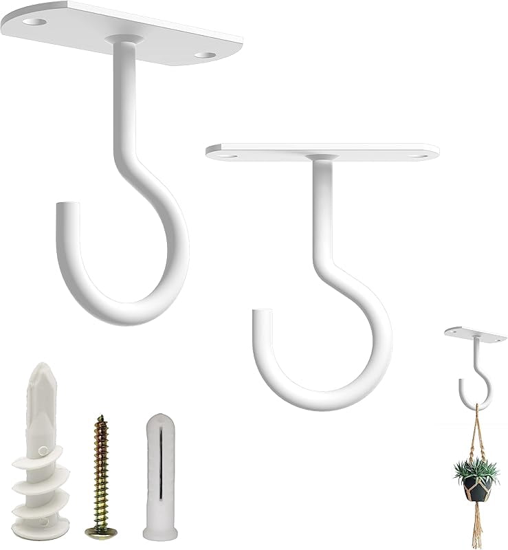 NACETURE Ceiling Hooks Heavy Duty 2 Pack - Plant Hooks for Ceiling ...