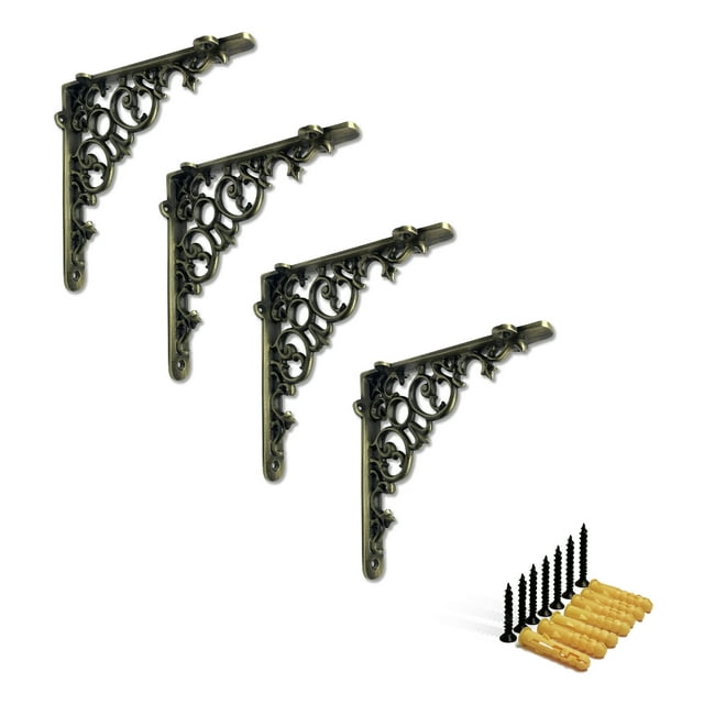 NACH Cast Iron Victorian Scroll Shelf Wall Mount Bracket, Shelving ...