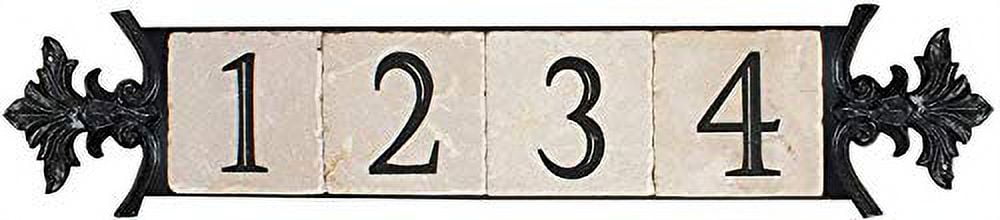 NACH Crested House Address Sign, Outdoor Address Plaque, Cast Iron ...