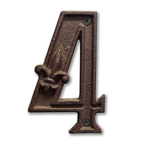 NACH DB62-4 House Numbers, 4.5 Inch, Rustic Brown - Walmart.com
