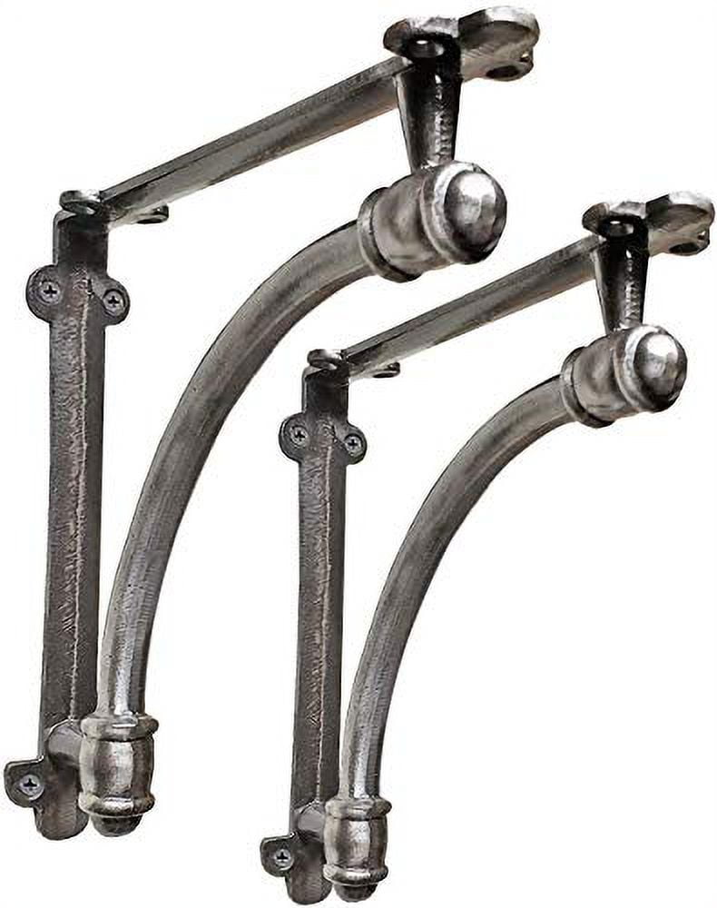 NACH Half Round Wall Mount Shelf Bracket, Decorative Cast Iron Brackets ...