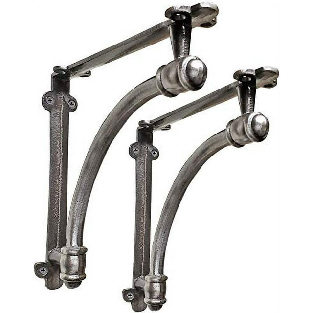 NACH Half Round Wall Mount Shelf Bracket, Decorative Cast Iron Brackets ...