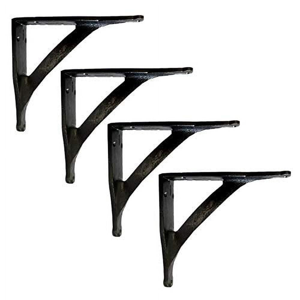 NACH Industrial Shelf Bracket, 5x5.5x1 Inch, Black (Pack of 4) (KE ...