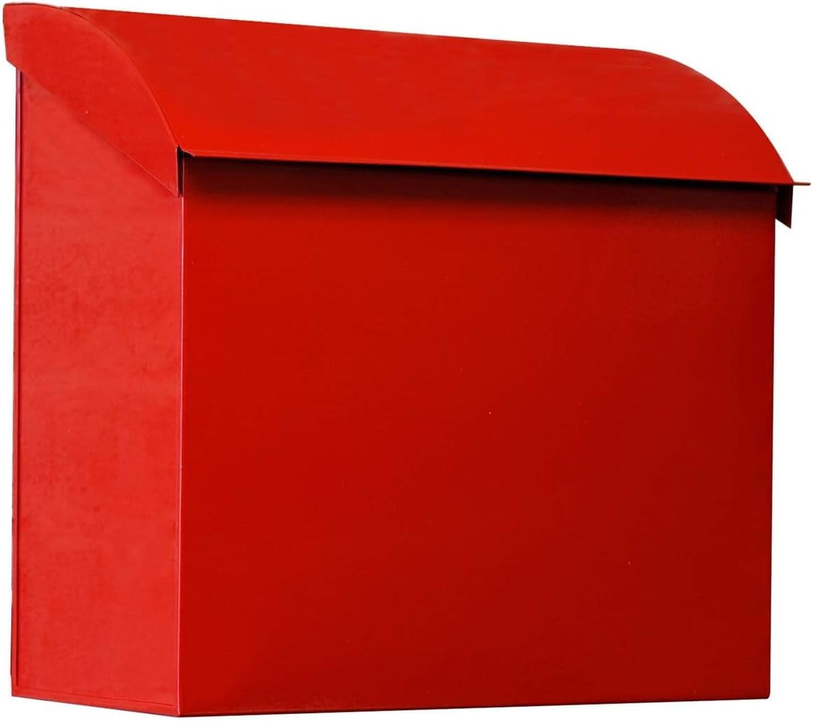 NACH Large Mailbox for House, 12.4”x7.1”x11.8 Red Mailboxes for Outside ...