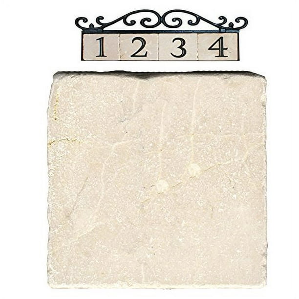 NACH Marble Tile Address Number for Outdoor Address Plaque, House ...