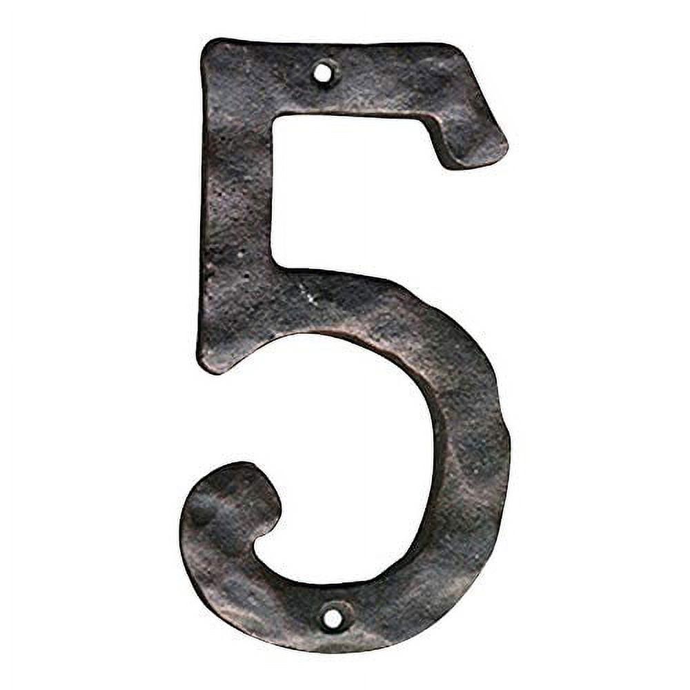 NACH Original Rustic Finish Cast Iron House Address Number for Outside ...