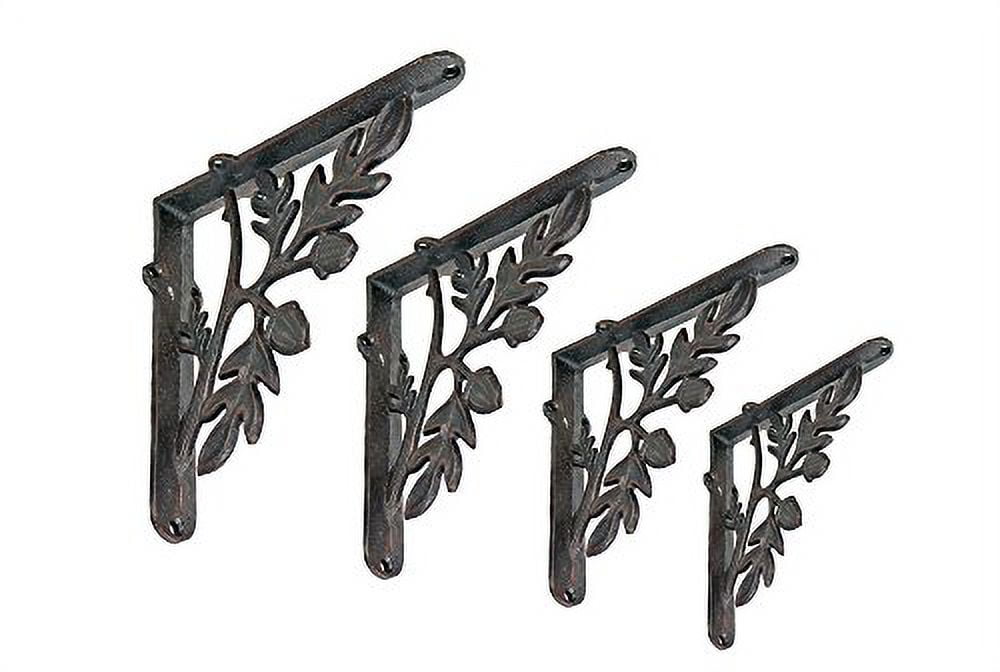 NACH Rustic Branch Shelf Bracket, Shelf Mounting Brackets, 7.08 x 7.08 ...