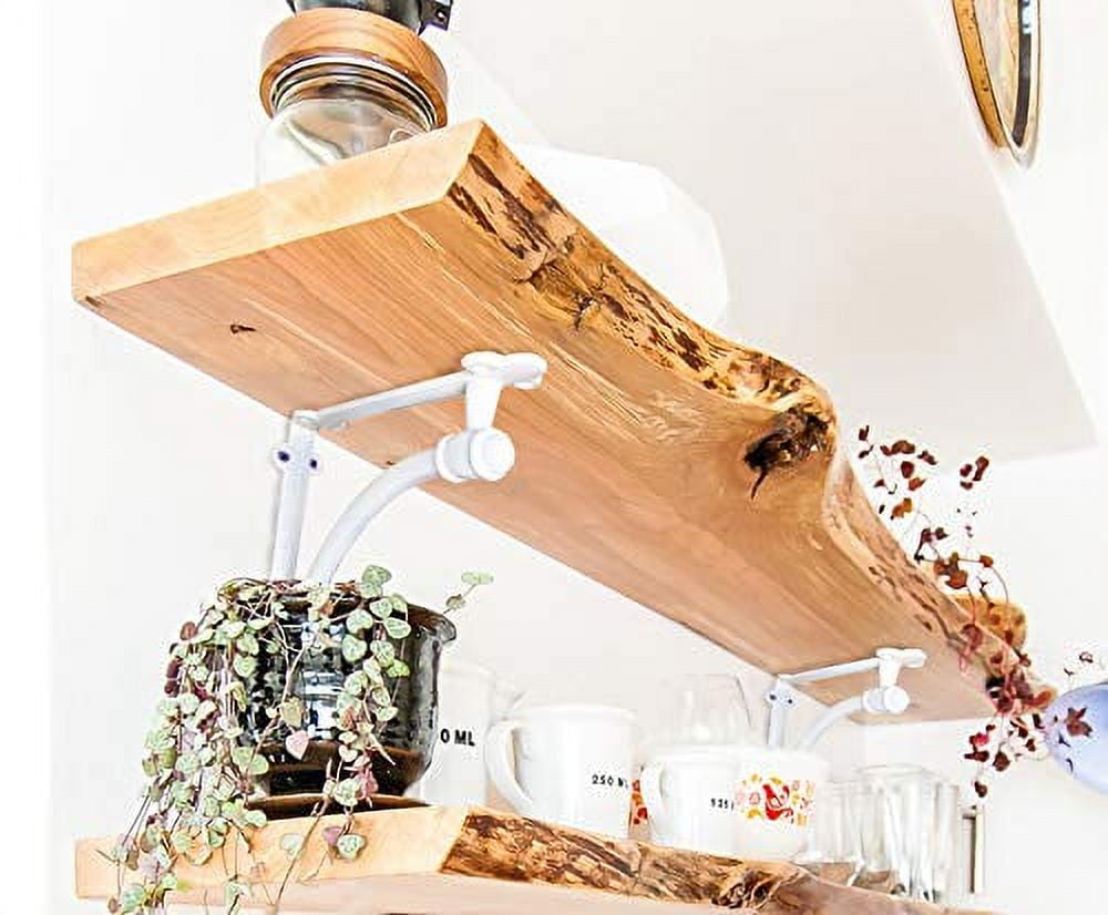 NACH js-90-064wt Half-Round Shelf Bracket, White, 2 Pack - Walmart.com