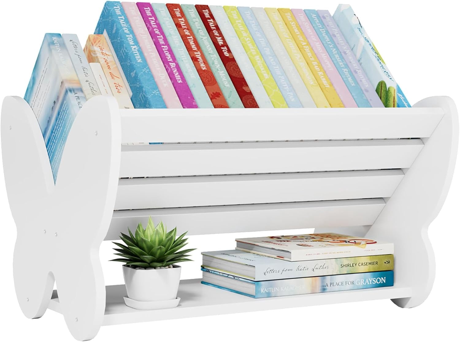 NACHES Montessori Bookshelf,Toddler Bookcase with Caddy,Toy Storage ...