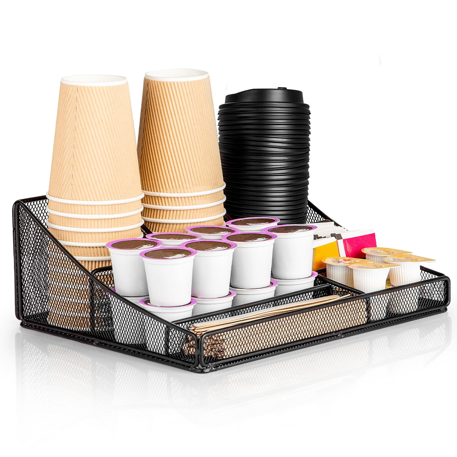 NACIMAX Metal Coffee Station Organizer for Countertop, Coffee Bar ...