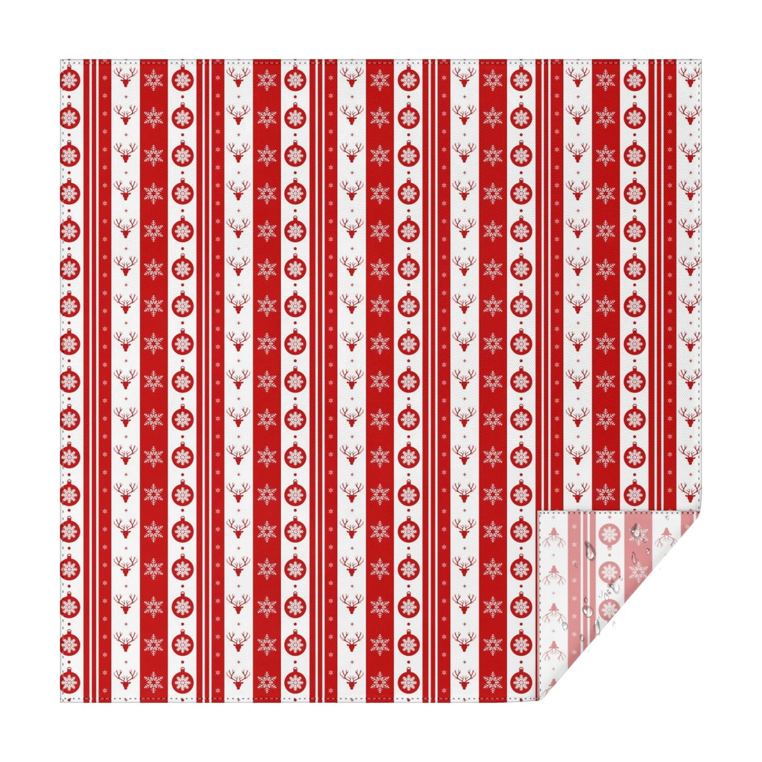 Christmas Square Tablecloth 52x52 Inch – Waterproof Polyester Printed ...