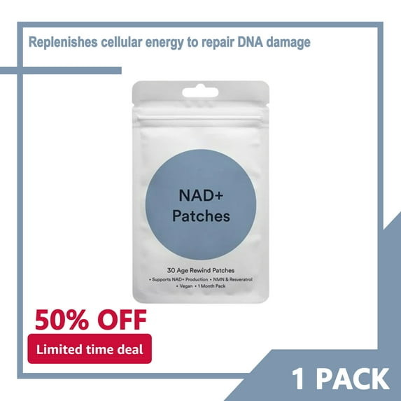 NAD+ Patches 30 Ct for Kind Patches | Hydrating & Firming | 8-Hour Wear Wellness Stickers | For ...