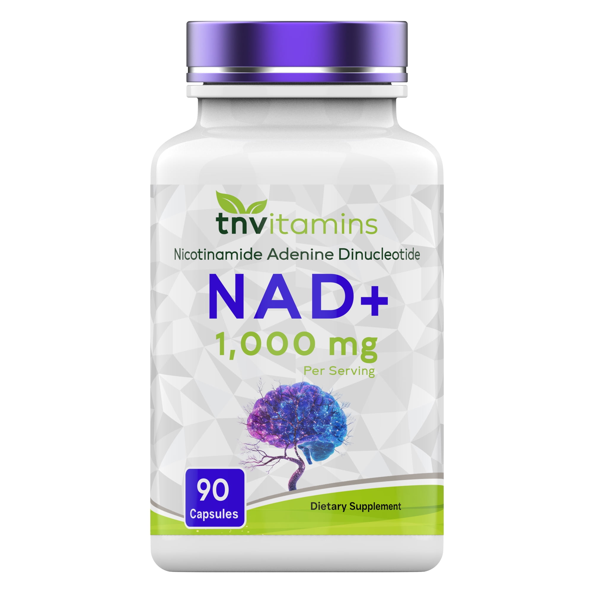 NAD+ Supplement 1,000 mg Per Serving - 90 Count | Nicotinamide Adenine Dinucleotide - Walmart.com