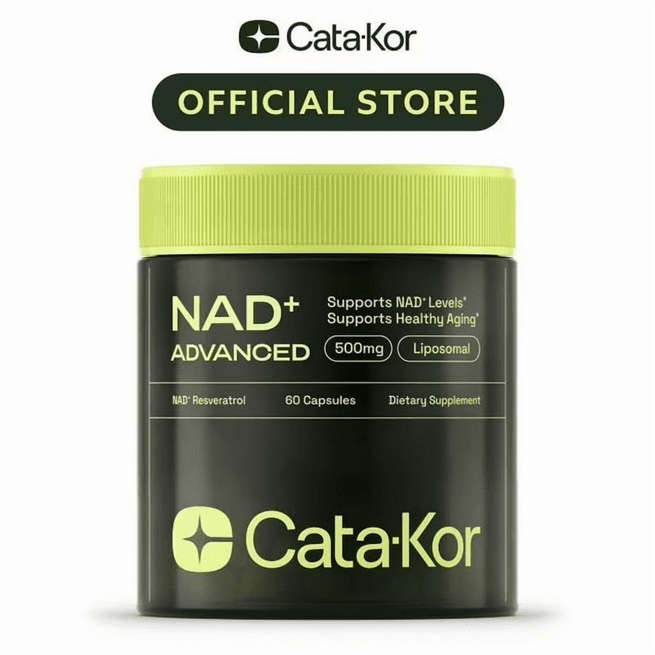 NAD+ for Metabolism: Cata-Kor 500mg 60 Count Complex - Walmart.com