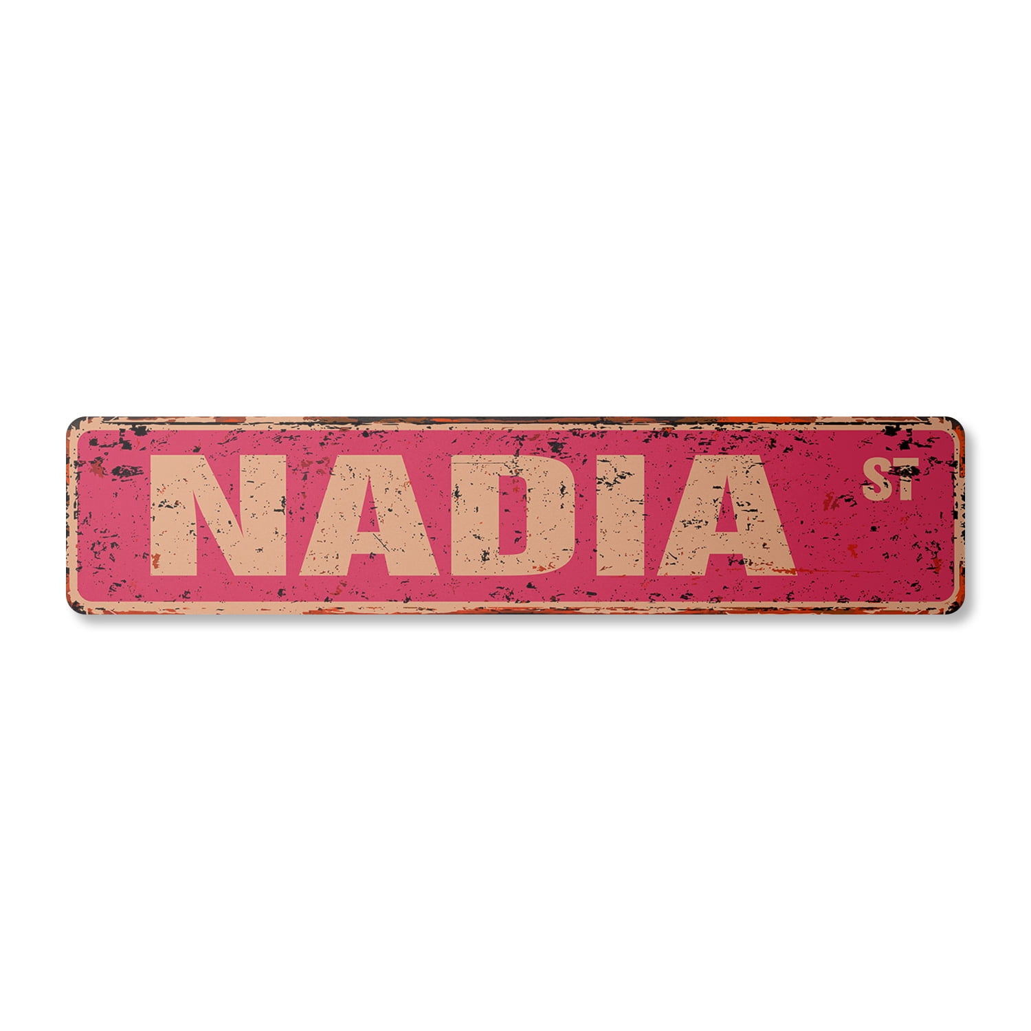 NADIA Vintage Plastic Street Sign Childrens Name Room Sign | Indoor ...