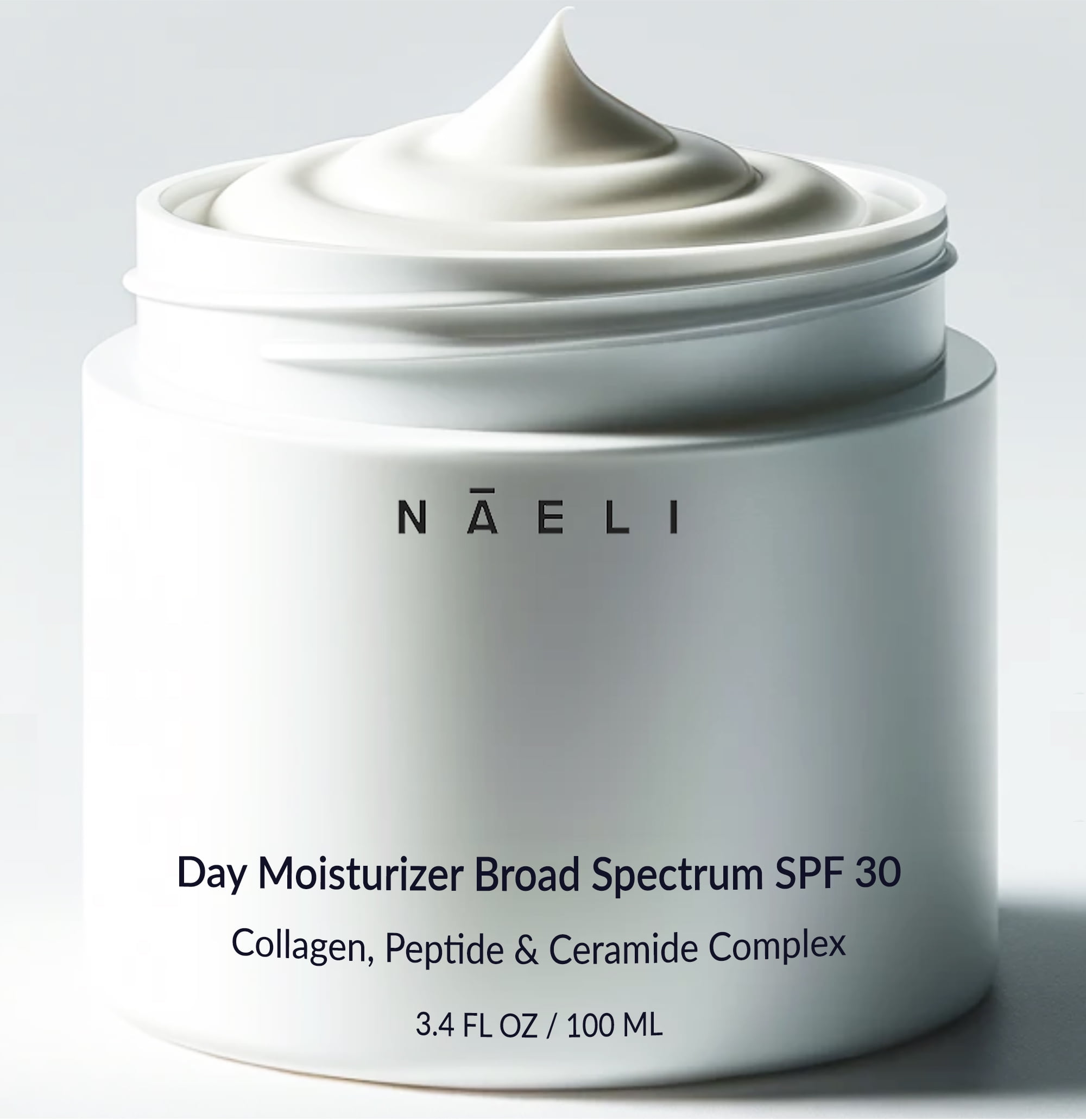 NAELI Face Moisturizer SPF 30, Collagen Peptide & Ceramide Cream, 3.4 ...