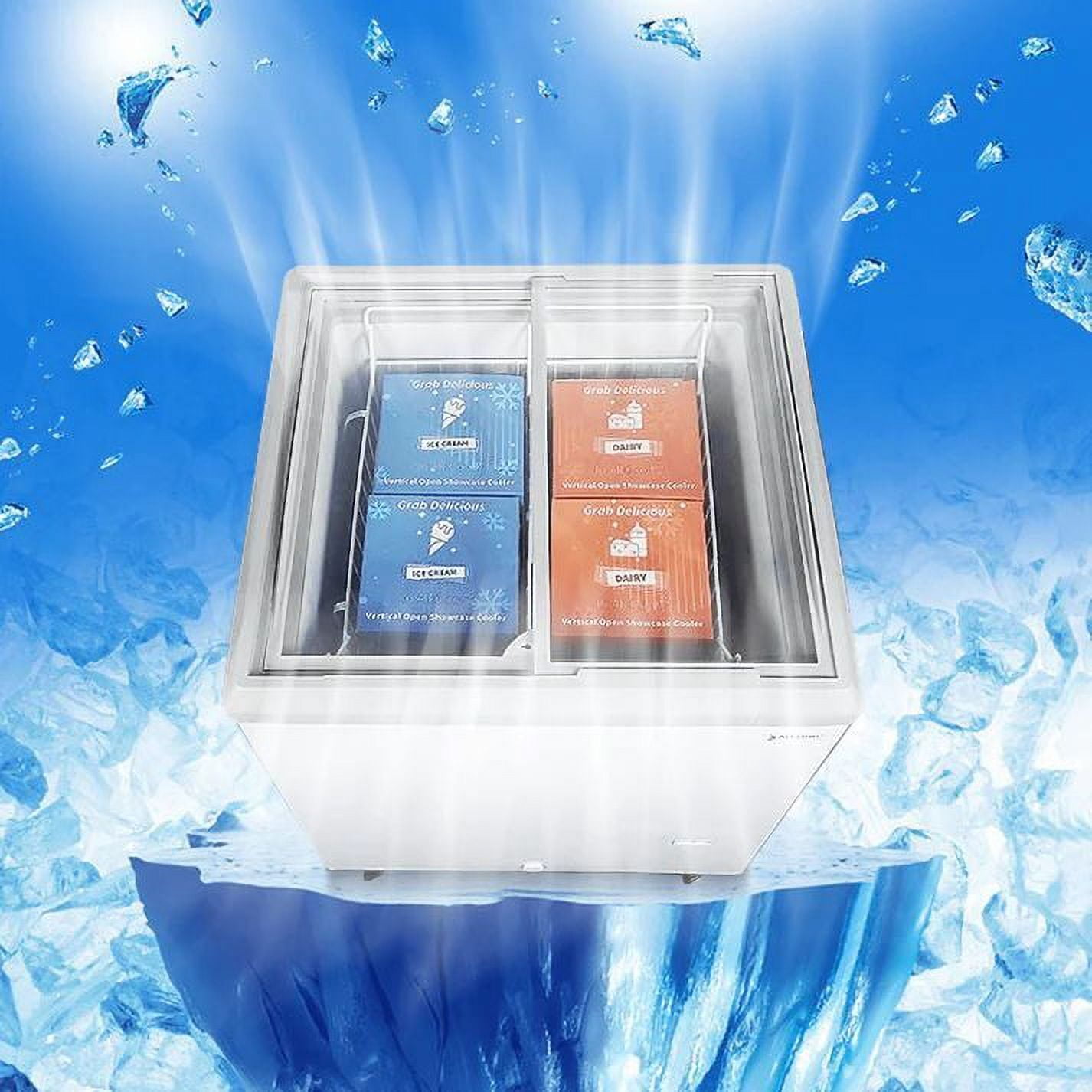 NAFCOOL 7.2 Cu. Ft Horizontal Freezer - Commercial Refrigerator, Glass ...