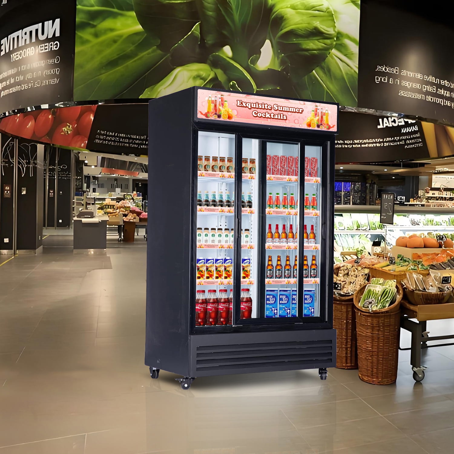 NAFCOOL Industrial Restaurant Bar Fridge - Commercial Beverage Cooler ...