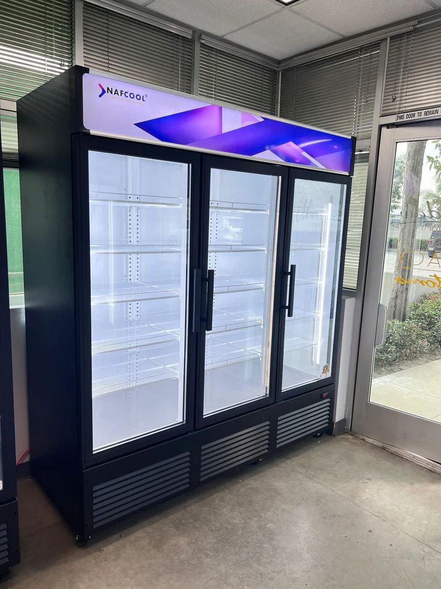 NAFCOOL Three Section Glass Door Merchandiser Display Freezer with ...