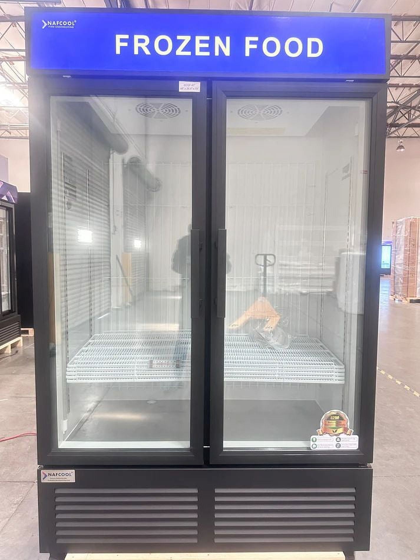 NAFCOOL Two Section Glass Door Freezer, 45 Cu Ft, SDGF40" - Walmart.com