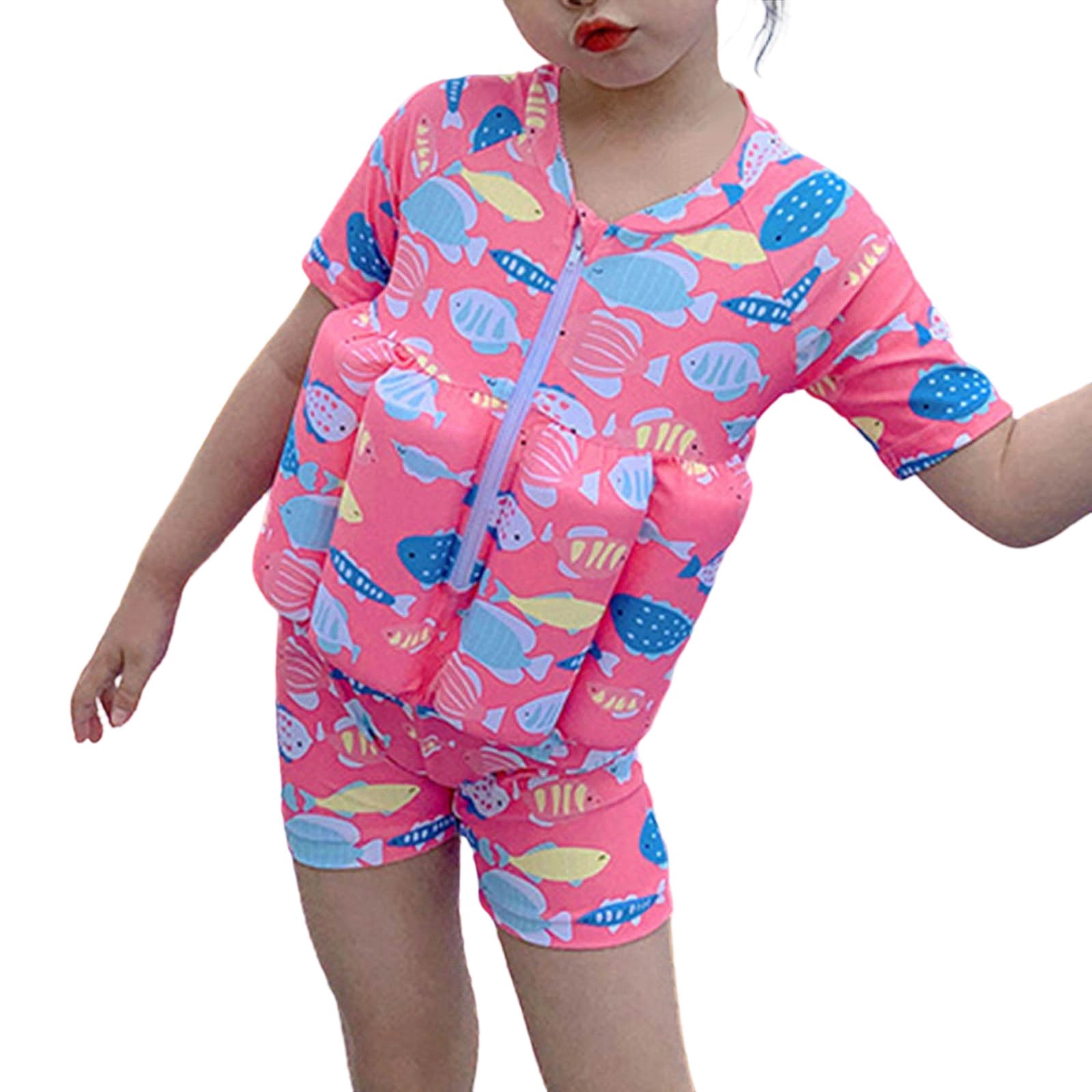 NAFUU Kids Flotation Swimsuit Girls One Piece Swimsuits Bathing Suit ...