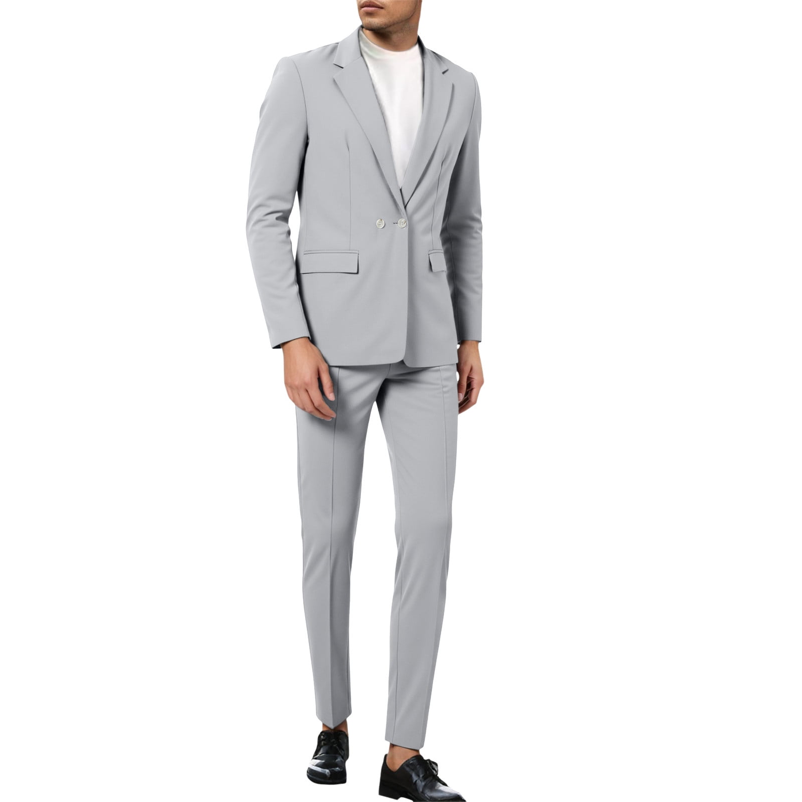 NAFUU Men's 2 Piece Suits Set Mens Suits Slim Fit One Button Formal ...