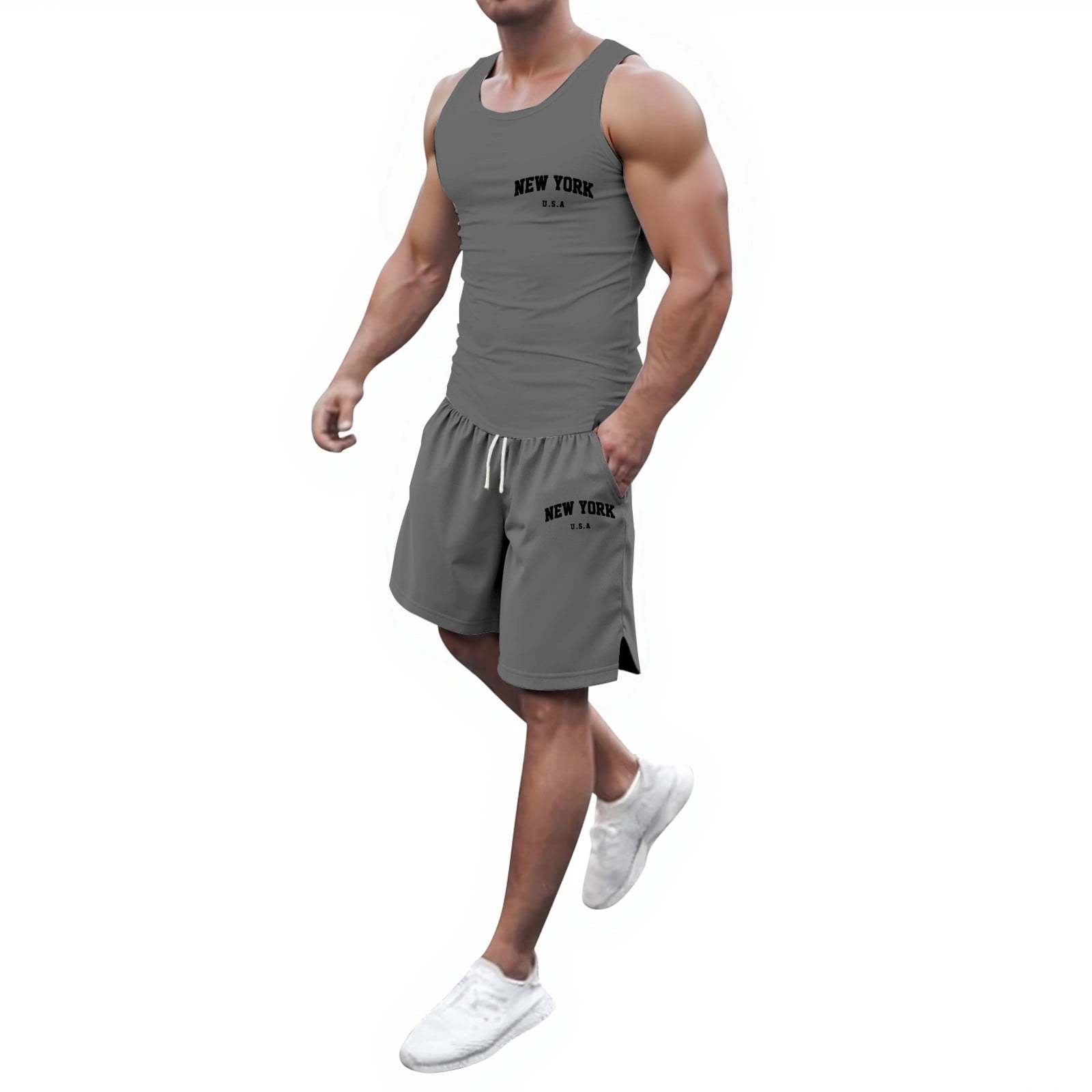 NAFUU Mens 2 Piece Tracksuit Men's Casual Summer Outfits For Everyday ...