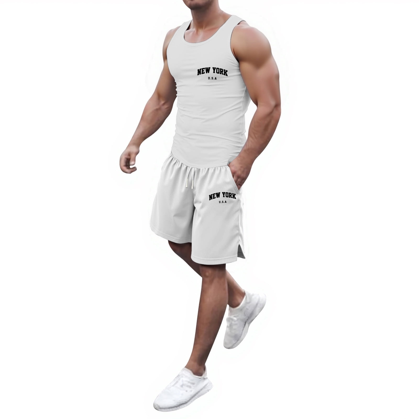 NAFUU Mens 2 Piece Tracksuit Men's Casual Summer Outfits For Everyday ...