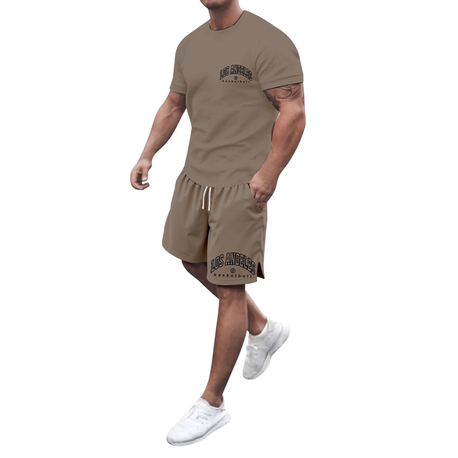 NAFUU Mens Casual Outfits Set Men's Track Suits Summer Letter Print ...