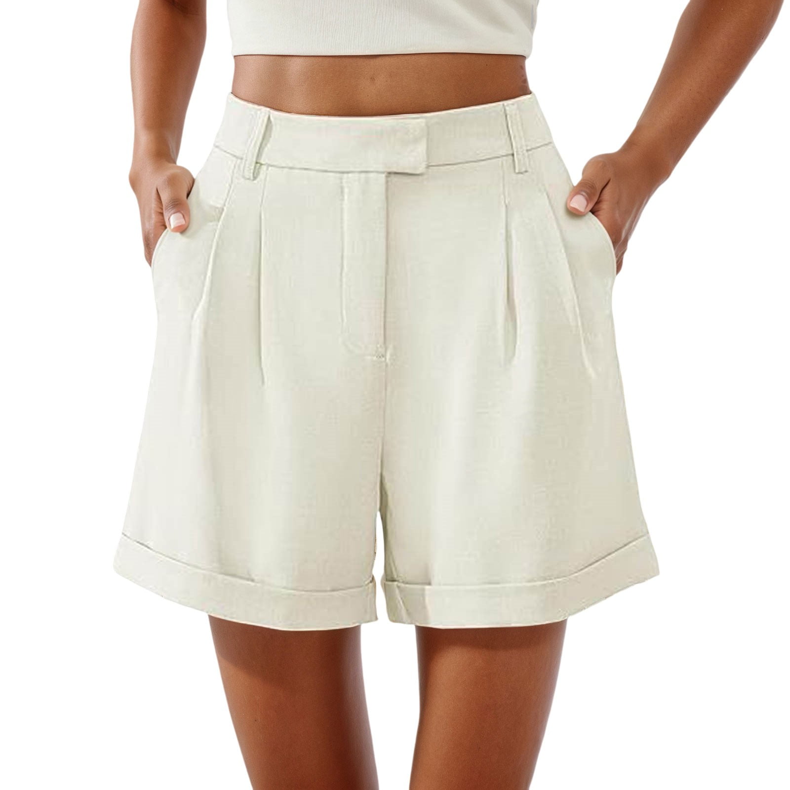 NAFUU Shorts for Women Trendy Women's Summer Dressy Casual Elastic High ...