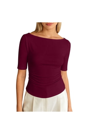 Shop Women's Boatneck Tops in Various Styles and Colors at Walmart