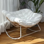 SWITTE Outdoor Rocking Chair, Indoor Lounge Rocking Chair with Cushion ...