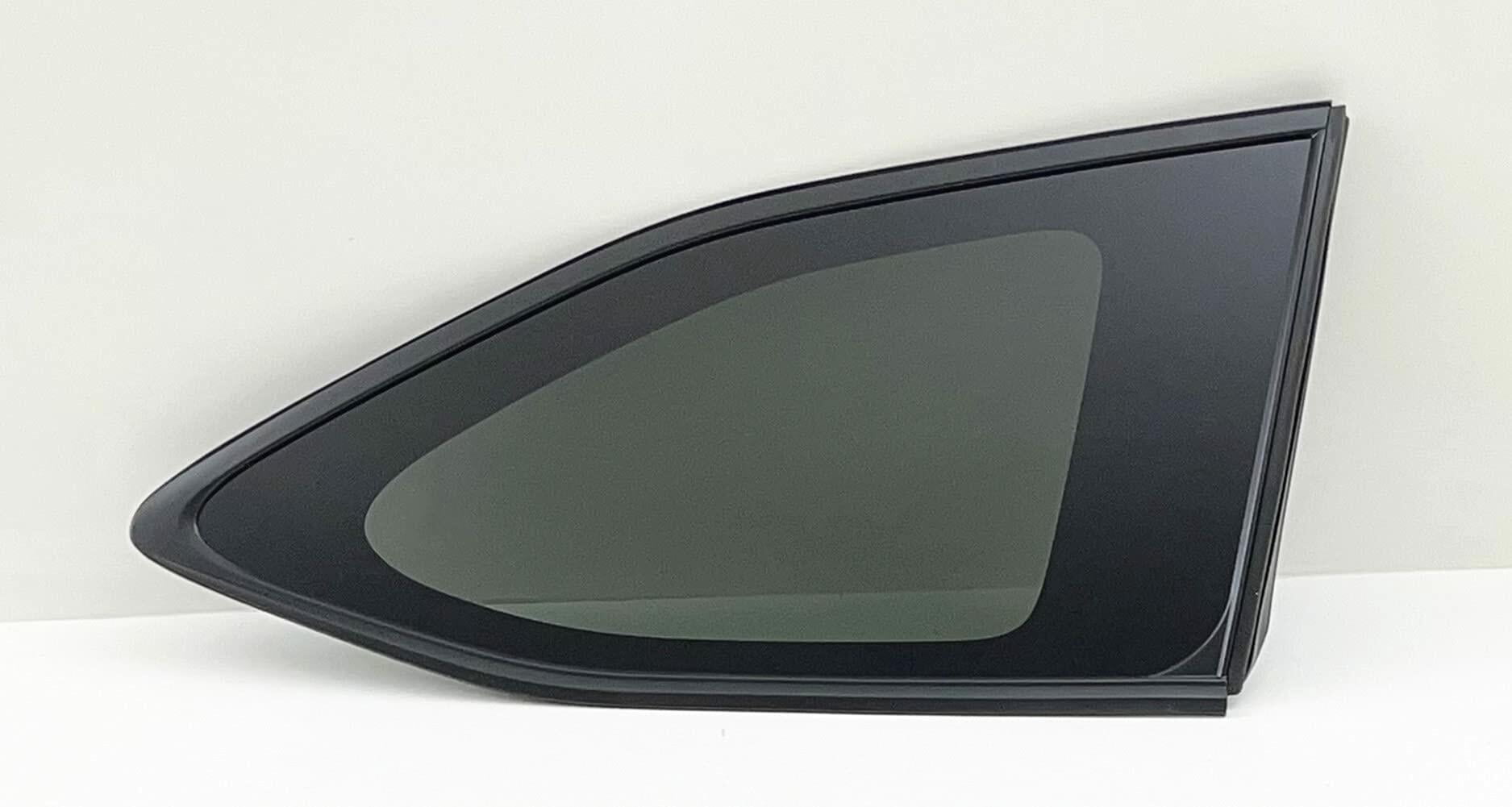 Black Moulding Style Passenger Right Side Quarter Window Quarter Glass ...