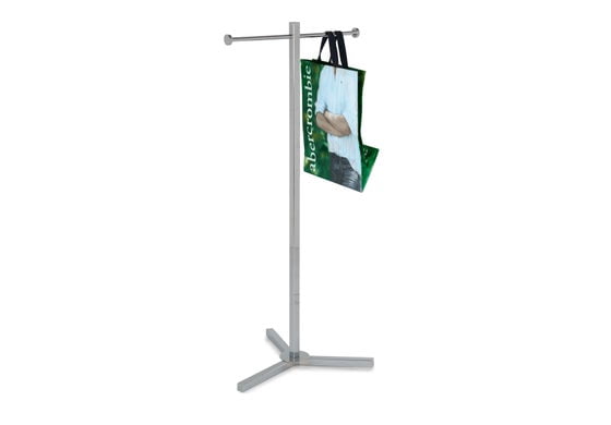 NAHANCO Shopping bag rack, retail store display rack with 9" rounded ...