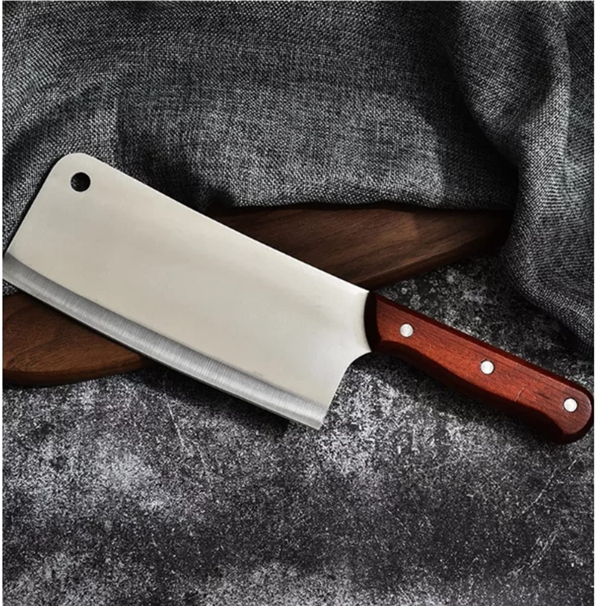 NAIDEV Everyday Cleaver Knife 7 inches Stainless Steel BladeLightweight ...