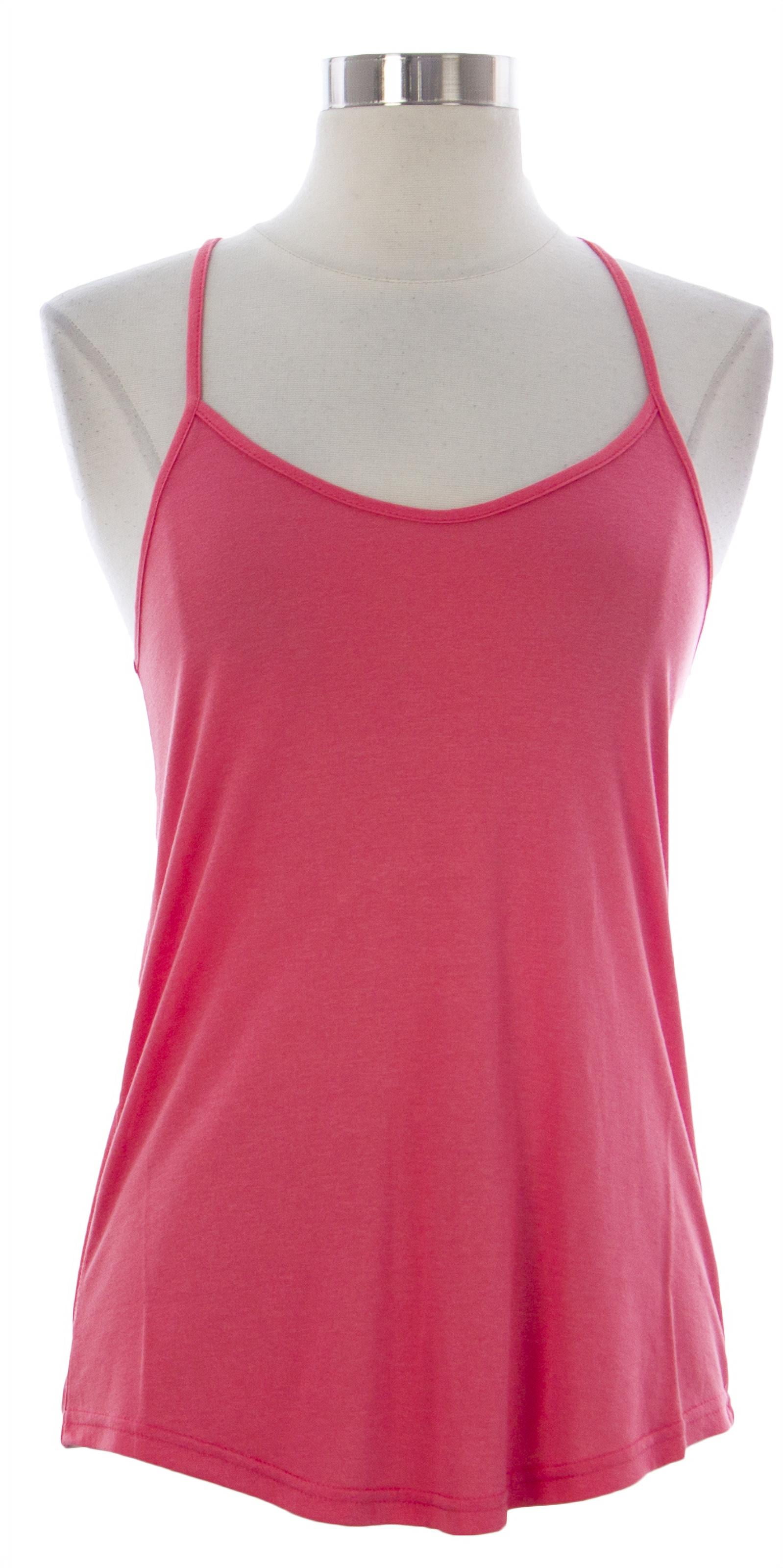 NAILA Women's Spaghetti Strap Racerback Tank Top Sz Medium Peach ...