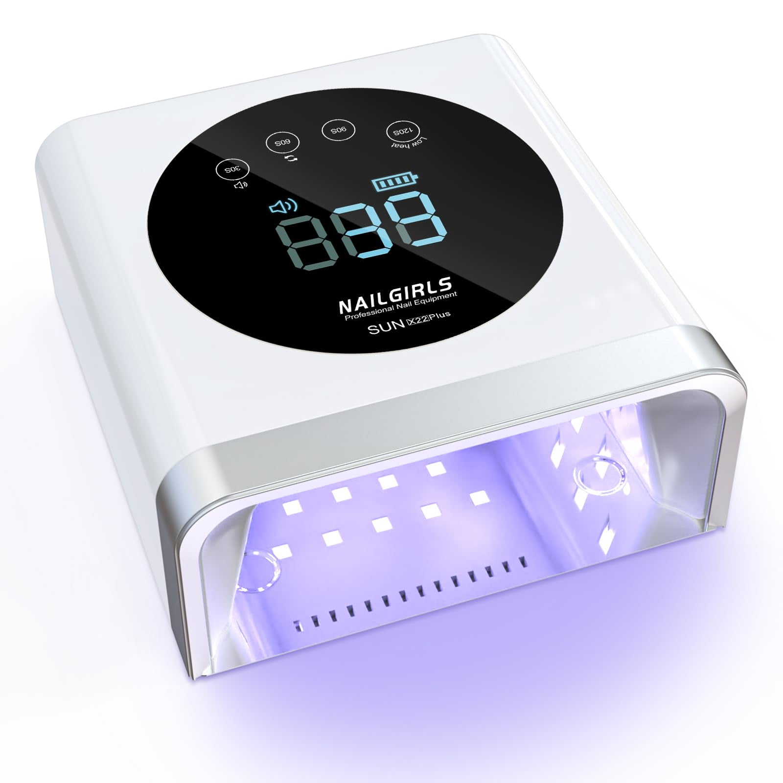 NAILGIRLS Cordless UV Nail Lamp, Rechargeable 150W LED UV Light for Gel ...
