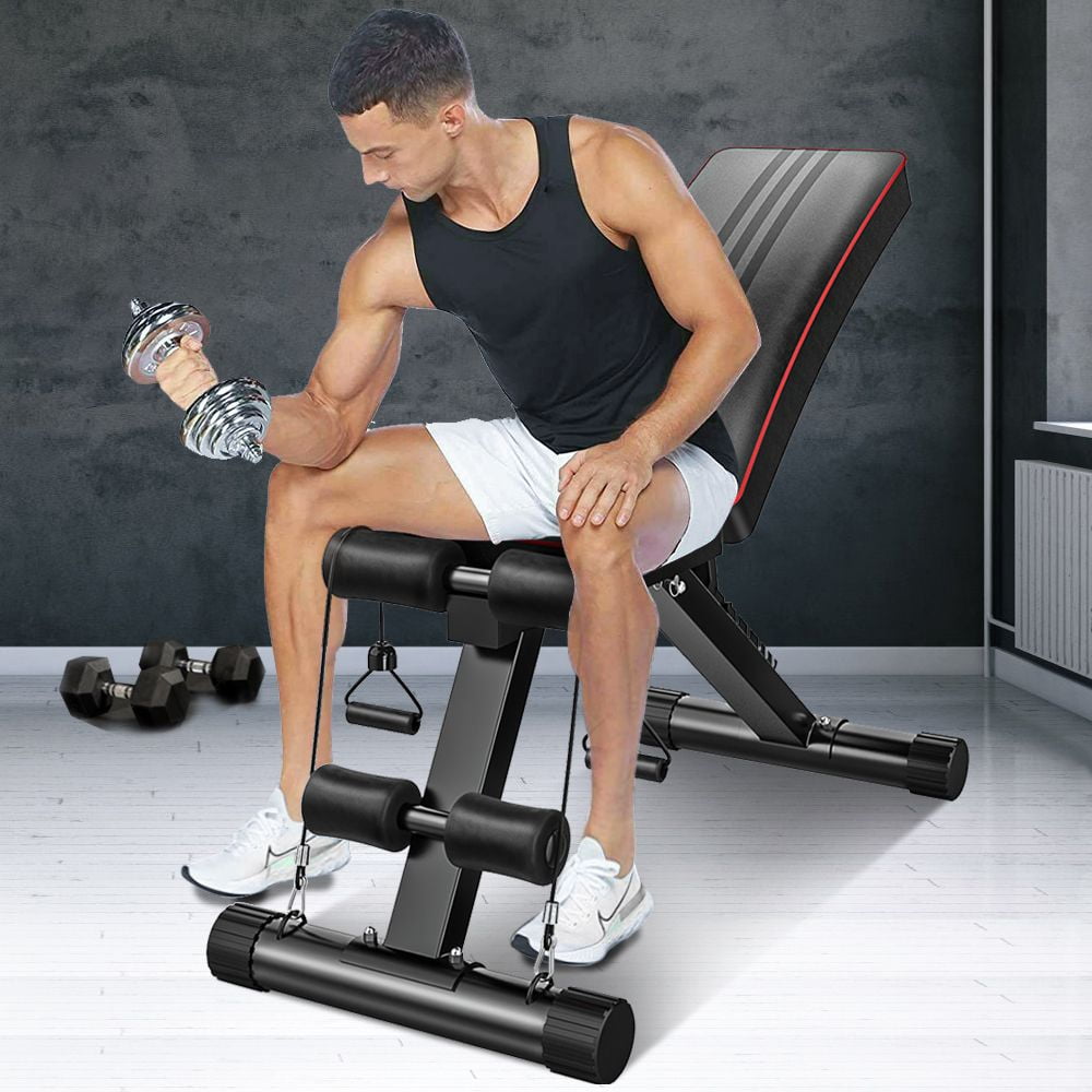 NAIMP Adjustable Commercial Grade Weight Bench Foldable 330lbs Capacity ...