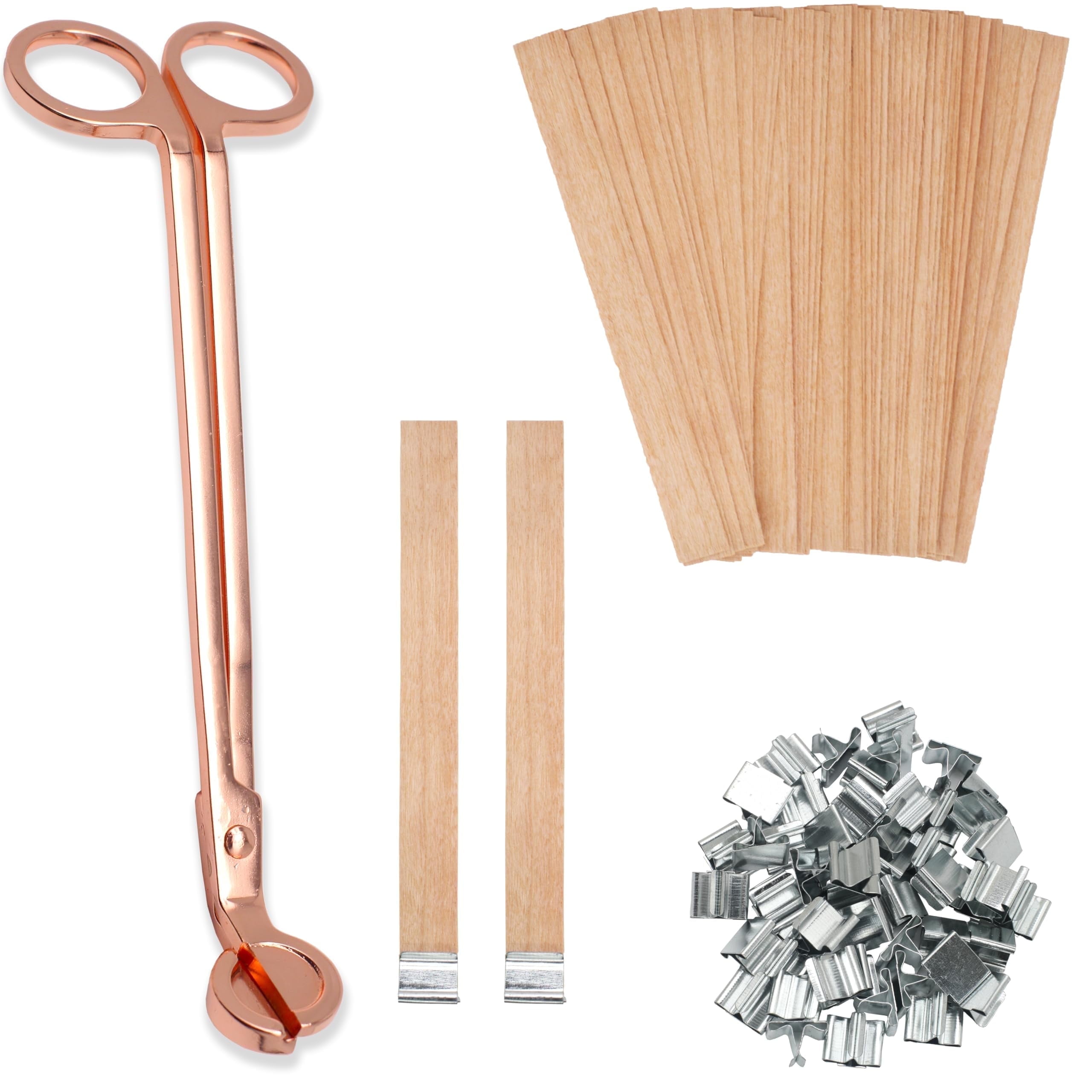 NAISHIER Wooden Candle Wicks, Smokeless Cherry Wood Wicks with Clips ...