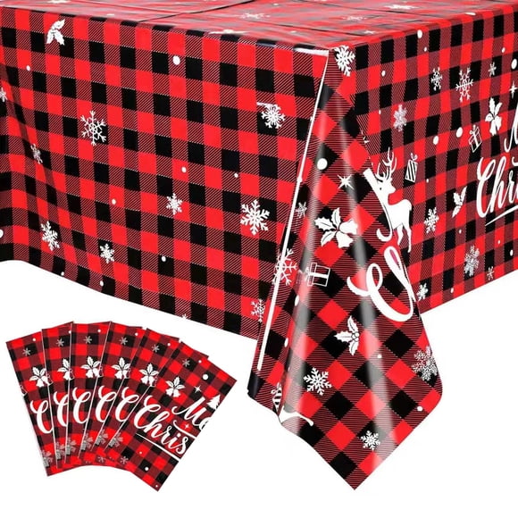 Red and White Checkered Plastic Tablecloths for Parties and Picnics