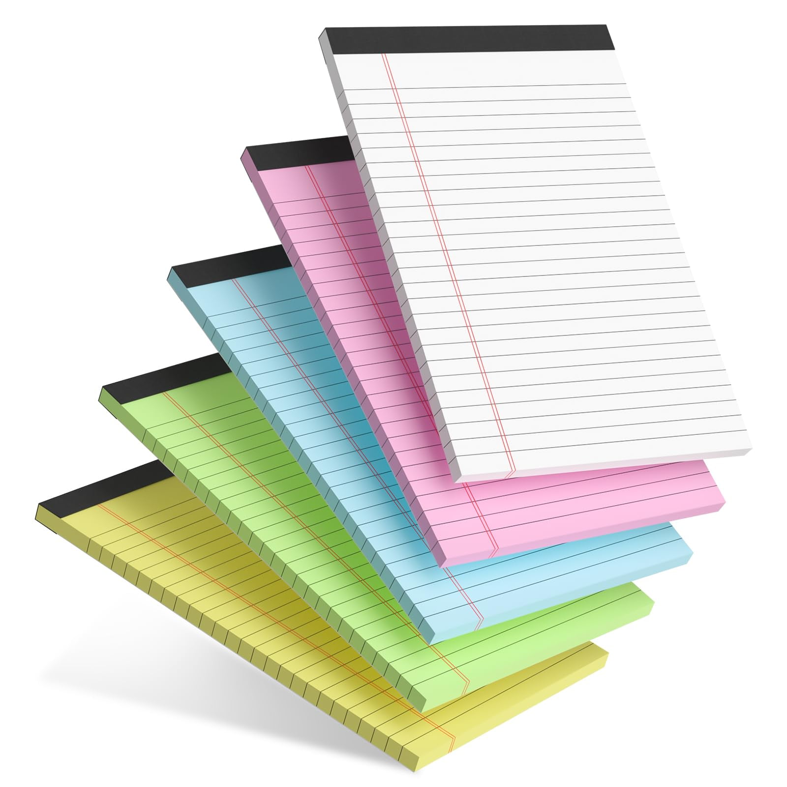 NAISHIER 5 Pcs Small Note Pad, 5x8 Notebook College Ruled Color Legal ...