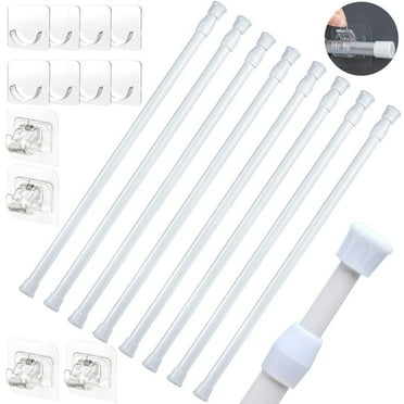 Dinosam 6 Pcs Adjustable Shower Rod, 28-48 inch Extendable Tension Rod ...
