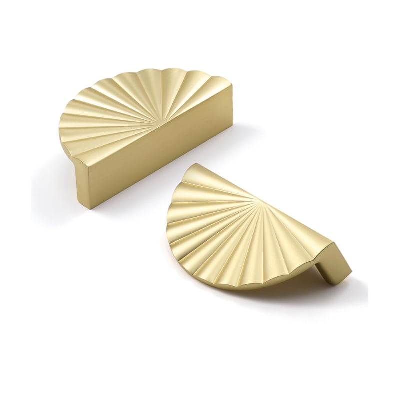 NAISHIER Brass Cabinet Pulls, Brushed Drawer pulls Modern Gold Cabinet ...