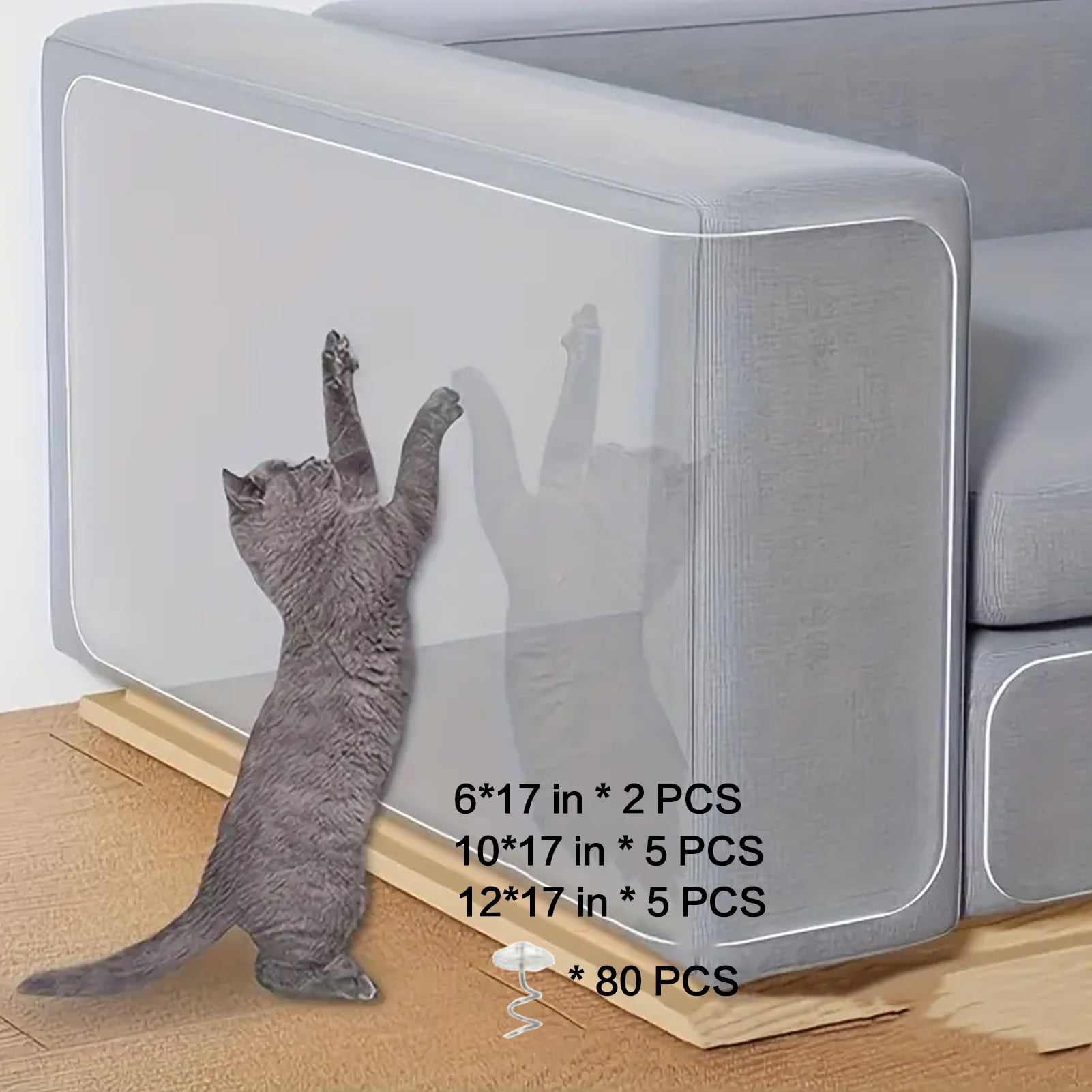 NAISHIER Cat Scratch Deterrent Anti Scratching Sticky Tape, Furniture ...